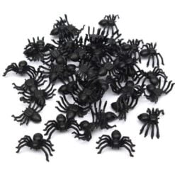 Black Spider Hoard For Halloween Decoration And Pranks (50 Pieces ...