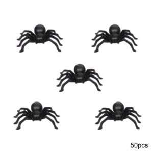 Black Spider Hoard For Halloween Decoration And Pranks (50 Pieces ...